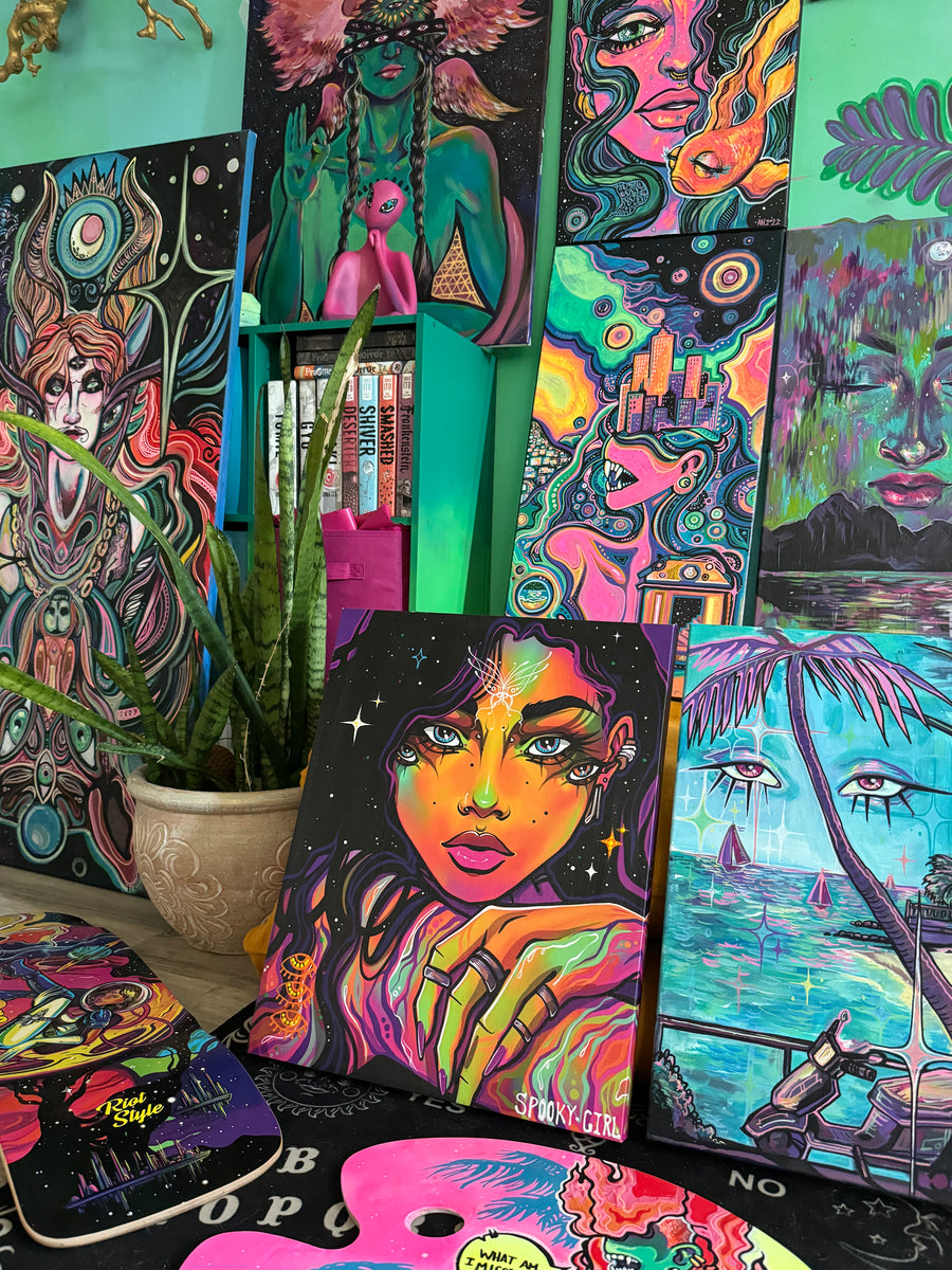 Original Pieces | Spooky Girl Art | Paintings by Andi Astra