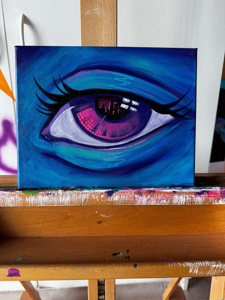 Eye Study Original Acrylic Painting | Andi Astra – Spooky Girl