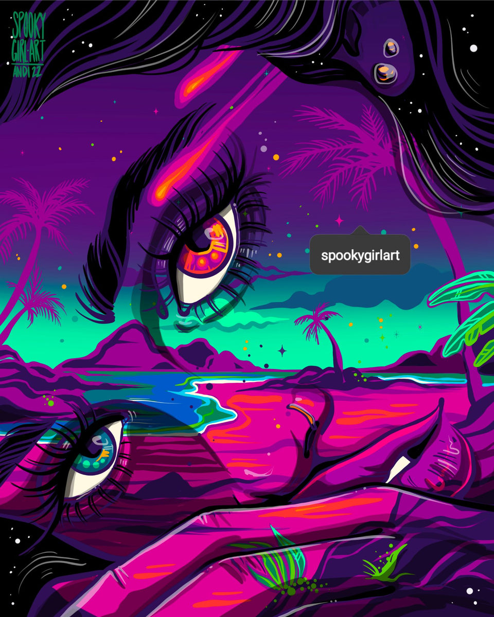 Universe Inside Poster Print - Spooky Girl Art